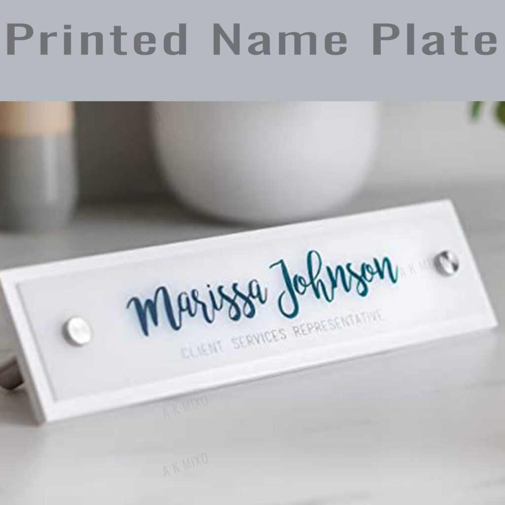 Desk Name Plate Plaque Customize - Ak Mixo